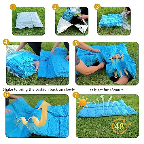 AHWEKR Porch Swing Cushions, Waterproof Bench Cushion for Outdoor Furniture 2-3 Seater Washable Swing Replacement Cushions, Overstuffed Swing Pad for Garden Patio 52 x 40 x 5 inches,Black