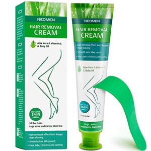 hair removal cream - skin friendly depilatory cream - fast and effective body hair removal cream - painless flawless hair remover cream for women and men (green mkr)