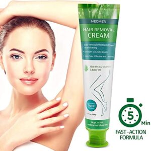 Hair Removal Cream - Skin Friendly Depilatory Cream - Fast and Effective Body Hair Removal Cream - Painless Flawless Hair Remover Cream For Women and Men (green MKR)