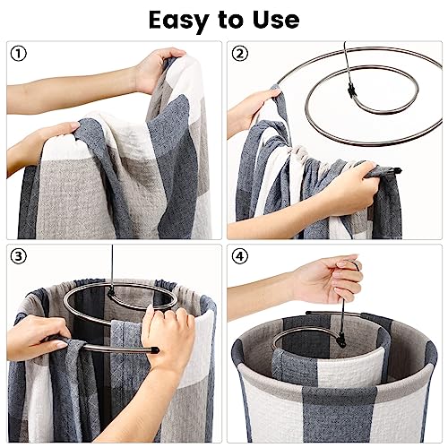 Cabilock 2pcs Spiral Shaped Clothes Drying Rack Stainless Steel Quilt Blanket Hanger Space Saving Laundry Stand Hanger for Bed Sheet Coverlet Bath Towel