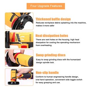 Weytoll Mini Angle Grinder, 19500rpm Electric Grinding Tool Mini Grinder Hand Knife with 2pcs 12V 3900mAh Battery and 2pcs Cutting Disc for Cutting Polished Brick Wood Stone Steel