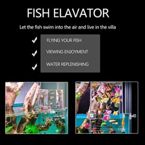 Hifybaty Negative Pressure Fish Tank - Clear Fish Elevator Water Auto-Refill, Fish Tank Water Level Maintenance, Increase Fish Activity Area, Aquarium Decoration, Vacuum Suspended Fish Tank