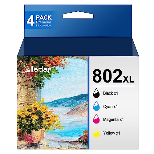 802XL 802 Ink Cartridges Remanufactured Replacement for Epson 802XL Ink Cartridges Combo Pack for Epson 802XL T802 Use for Epson Workforce Pro WF-4730 WF-4740 WF-4720 WF-4734 EC-4020 EC-4030 (4 Pack)