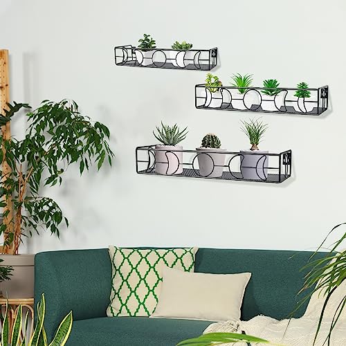 Moon Phase Floating Shelves,3 Sizes Small Floating Shelves for Wall Storage,Moon Phase Wall Decor Shelf for Bathroom Kitchen Bedroom Living Room