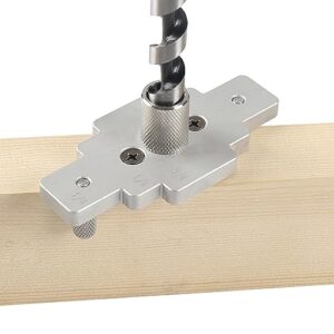 floating shelf bracket dowel jig kit with 1/2" x 9" drill bit, self centering straight hole drill guide for installing floating shelf hidden bracket 1/2" x 6", 1/2" x 8"