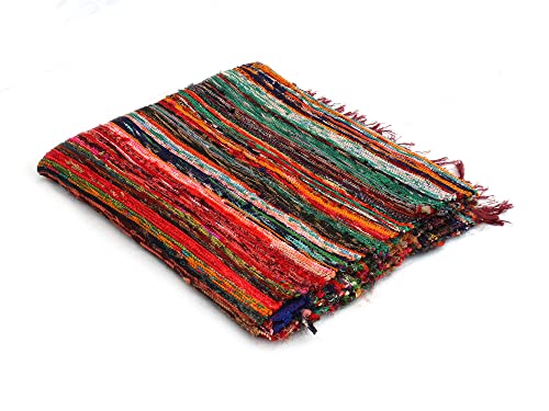 Braided Chindi Rug, Rag Rug, Area Rug, Carpet Rug, Runner Rug 3x5 Foot, 4x6 Foot, 5x7 Foot, Living Room Rug (3x5 Foot)