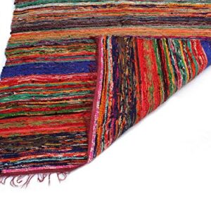 Braided Chindi Rug, Rag Rug, Area Rug, Carpet Rug, Runner Rug 3x5 Foot, 4x6 Foot, 5x7 Foot, Living Room Rug (3x5 Foot)