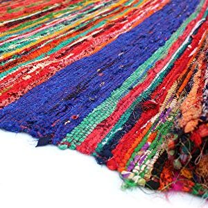 Braided Chindi Rug, Rag Rug, Area Rug, Carpet Rug, Runner Rug 3x5 Foot, 4x6 Foot, 5x7 Foot, Living Room Rug (3x5 Foot)