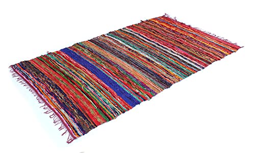 Braided Chindi Rug, Rag Rug, Area Rug, Carpet Rug, Runner Rug 3x5 Foot, 4x6 Foot, 5x7 Foot, Living Room Rug (3x5 Foot)