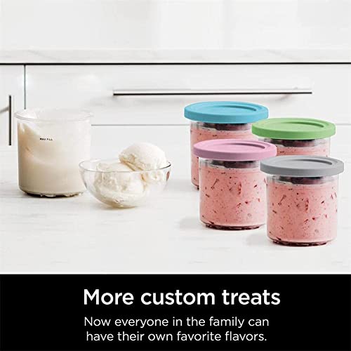 Ice Cream Pints Cup,Ice Cream Containers with Lids for Ninja Creami Pints,Safe & Leak Proof Ice Cream Pints Kitchen Accessories,for NC300S NC299AM Series Ice Cream Maker (2PCS-2)