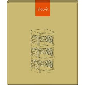 Lifewit Plastic Stackable Storage Baskets, 4 Tier Stacking Bins for Closet Wardrobe, Playroom, Kitchen and Pantry Organization, Large Capacity Multi-Functional Stackable Storage Containers Shelves