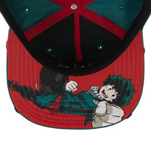 Bioworld My Hero Academia Deku Suit Up 16" Laptop Backpack & Snapback Hat Combo Set