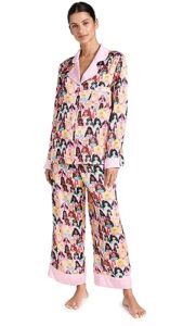 karen mabon women's barbie classic pj set, pink multi, m