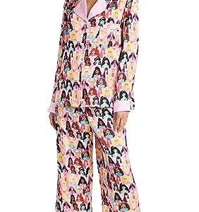 Karen Mabon Women's Barbie Classic Pj Set, Pink Multi, M