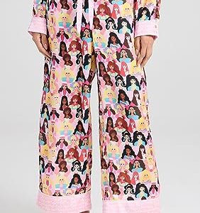 Karen Mabon Women's Barbie Classic Pj Set, Pink Multi, M