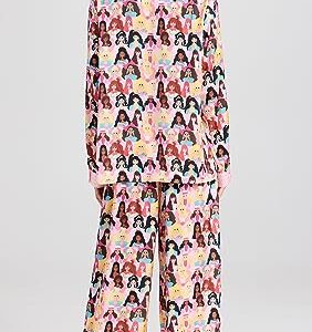 Karen Mabon Women's Barbie Classic Pj Set, Pink Multi, M