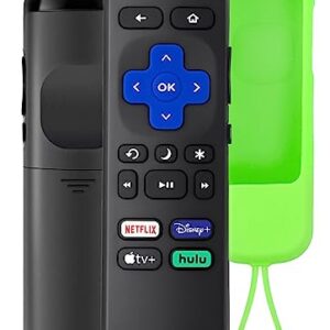 Universal Remote for Roku TV, Replacement Remote with Remote Case, Compatible with TCL Hisense Sharp Philips JVC RCA Sanyo LG Haier Roku TVs, Not for Roku Stick and Box