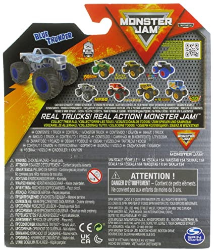 Monster Jam 2023 Spin Master 1:64 Diecast Truck Series 30 Steel Reveal Blue Thunder