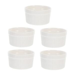 nolitoy 5pcs plastic trifle bowl plastic soup bowls ceramic rice bowl ceramic soup bowl chic soup bowls small bowl baking bowls pudding bowl rummy hand-pulled noodle ceramic plate white