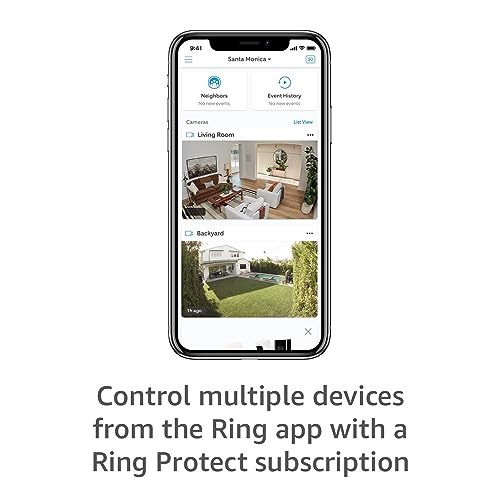 Ring Stick Up Cam Battery HD security camera with custom privacy controls, Simple setup, Works with Alexa - White