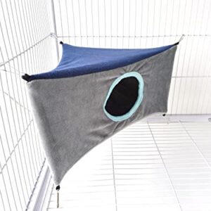 VEDEM Guinea Pig Hideout Cage Corner Cave Warm Hideouts for Small Animals, Guinea Pigs, Chinchilla, Rats, Ferrets (Navy)