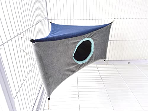 VEDEM Guinea Pig Hideout Cage Corner Cave Warm Hideouts for Small Animals, Guinea Pigs, Chinchilla, Rats, Ferrets (Navy)