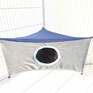 VEDEM Guinea Pig Hideout Cage Corner Cave Warm Hideouts for Small Animals, Guinea Pigs, Chinchilla, Rats, Ferrets (Navy)