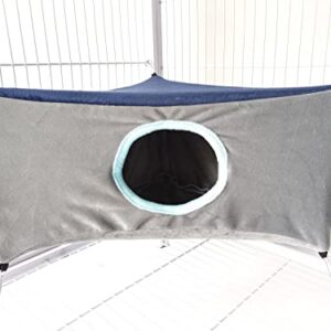 VEDEM Guinea Pig Hideout Cage Corner Cave Warm Hideouts for Small Animals, Guinea Pigs, Chinchilla, Rats, Ferrets (Navy)