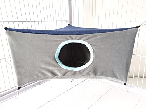 VEDEM Guinea Pig Hideout Cage Corner Cave Warm Hideouts for Small Animals, Guinea Pigs, Chinchilla, Rats, Ferrets (Navy)