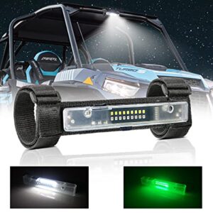 utv atv polaris rzr utv interior dome light roll bar universal roll bar mount led light utility roll cage light truck car off road vehicle white/green