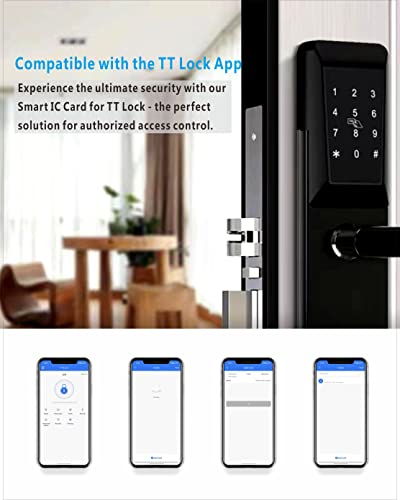 IC Card Fob Lock Door, 13.56 Mhz Smart TTLock Key, RFID Cards, Tarjeta Keyfob, 8 Packs