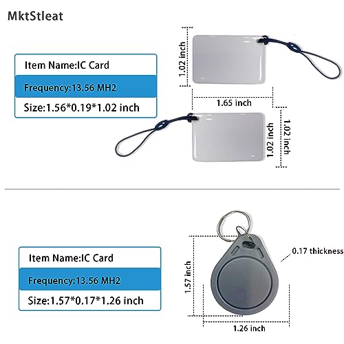 IC Card Fob Lock Door, 13.56 Mhz Smart TTLock Key, RFID Cards, Tarjeta Keyfob, 8 Packs