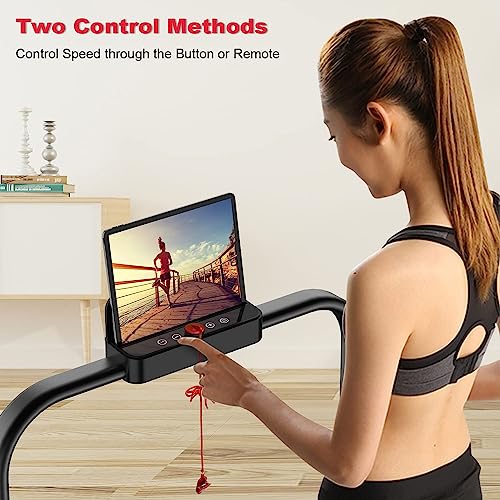 Walking Pad Under Desk Treadmill - Gywowken 2 in 1 Foldable Treadmill Walking Pad for Home Office, 2.5HP Portable Desk Treadmills with Remote Control for Walking Jogging Running