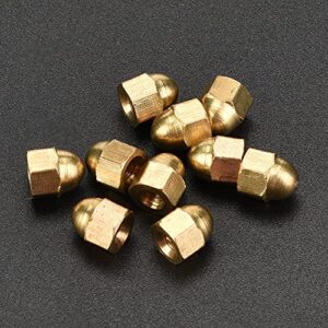 Brass Acorn Nut Kit Dome Brass Hex Acorn, M5 Brass Acorn Nuts Head Cap Hex Nuts Set Vehicle Fasteners (M3(20PCS))