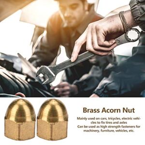 Brass Acorn Nut Kit Dome Brass Hex Acorn, M5 Brass Acorn Nuts Head Cap Hex Nuts Set Vehicle Fasteners (M3(20PCS))