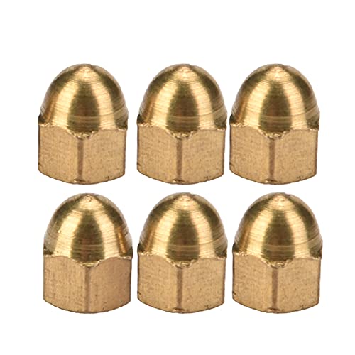 Brass Acorn Nut Kit Dome Brass Hex Acorn, M5 Brass Acorn Nuts Head Cap Hex Nuts Set Vehicle Fasteners (M3(20PCS))