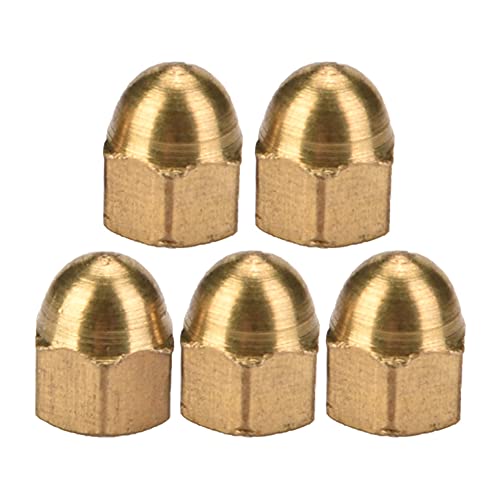 Brass Acorn Nut Kit Dome Brass Hex Acorn, M5 Brass Acorn Nuts Head Cap Hex Nuts Set Vehicle Fasteners (M3(20PCS))