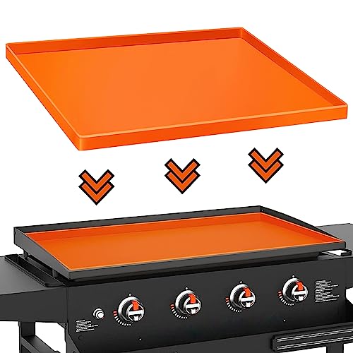 Wohbay Griddle Mat for Blackstone, 36" Food-Grade Silicone Cover Mat for Griddle Surface, Griddle Accessories, Griddle Outdoor Protector - Orange