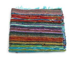 handmade braided chindi rug, rag rug, area rug, carpet rug, 3x5 foot, 4x6 foot, 5x7 foot, multi color rug (3x5 ft (36x60 inch))