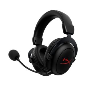 hyperx cloud ii core wireless - gaming headset for pc, dts headphone:x spatial audio, memory foam ear pads, black