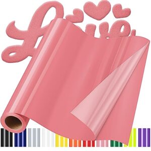 3d puff heat transfer vinyl for t-shirts, 12"x6ft 3d puffy htv iron on vinyl, coral 3d puff vinyl heat transfer htv roll for heat press clothing