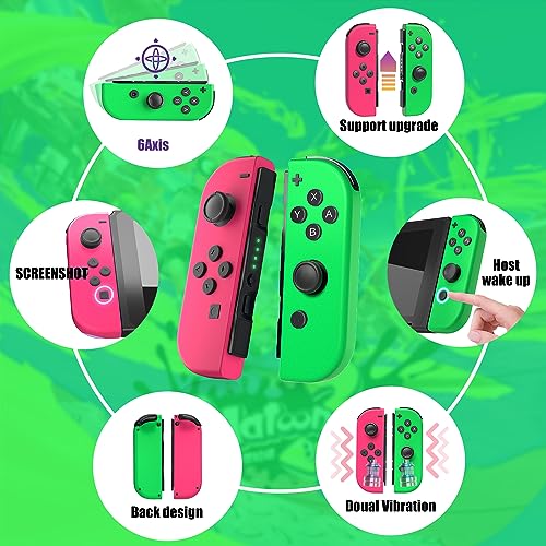 DILITT Gamepad Controllers for Nintendo Switch,Left Right Controller Replacement for Switch/Lite/OLED,Switch Controllers Gamepad Supports Screenshot/Wake-up Function/Motion Control（HL）