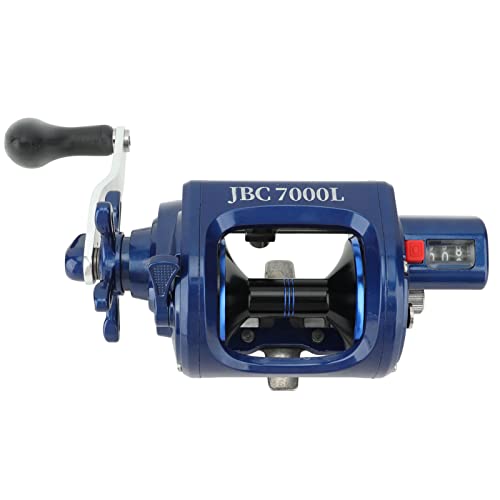 Baitcasting Fishing Reel, Round Baitcaster Reel Smooth Powerful Saltwater Inshore Surf Trolling Reel (JBC7000L)