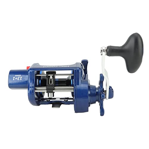 Baitcasting Fishing Reel, Round Baitcaster Reel Smooth Powerful Saltwater Inshore Surf Trolling Reel (JBC7000L)