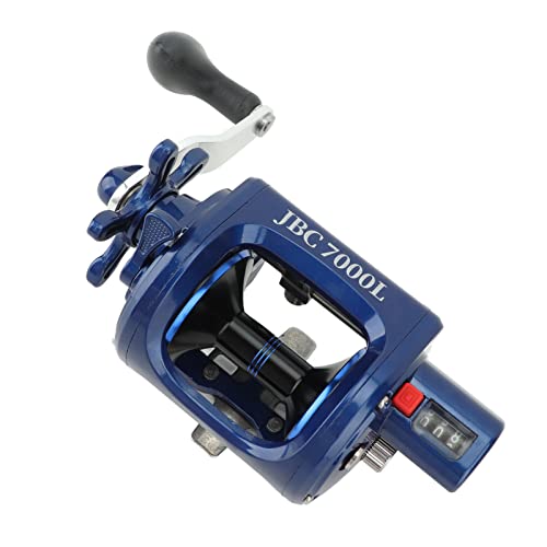 Baitcasting Fishing Reel, Round Baitcaster Reel Smooth Powerful Saltwater Inshore Surf Trolling Reel (JBC7000L)