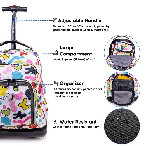 J World New York Kids' Lollipop Rolling Backpack & Lunch Bag Set, Kiddo, One Size