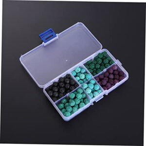 VILLFUL 1 Box 200pcs Colorful Beads Crystal Jewelry Necklace Beads Bead Charms for Bracelets Lava Gemstone Beads Necklace Accessories Jewelery Making Beads Loose Beads Beading Jewelry Set