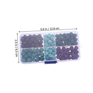 VILLFUL 1 Box 200pcs Colorful Beads Crystal Jewelry Necklace Beads Bead Charms for Bracelets Lava Gemstone Beads Necklace Accessories Jewelery Making Beads Loose Beads Beading Jewelry Set