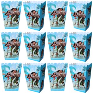 30 pcs moana party popcorn boxes, moana party favor boxes candy popcorn boxes for birthday party supplies