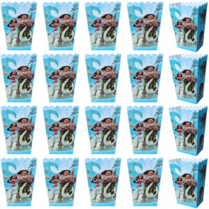 30 PCS Moana Party Popcorn Boxes, Moana Party Favor Boxes Candy Popcorn Boxes for Birthday Party Supplies